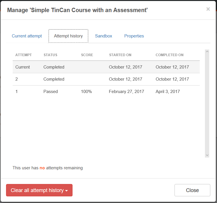 Explained: Attempts and attempt history – Civica Learning