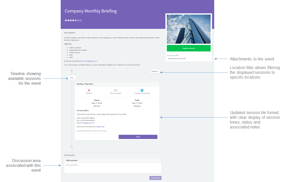 Web Learner Portal Event/Calendar Enhancements – Civica Learning